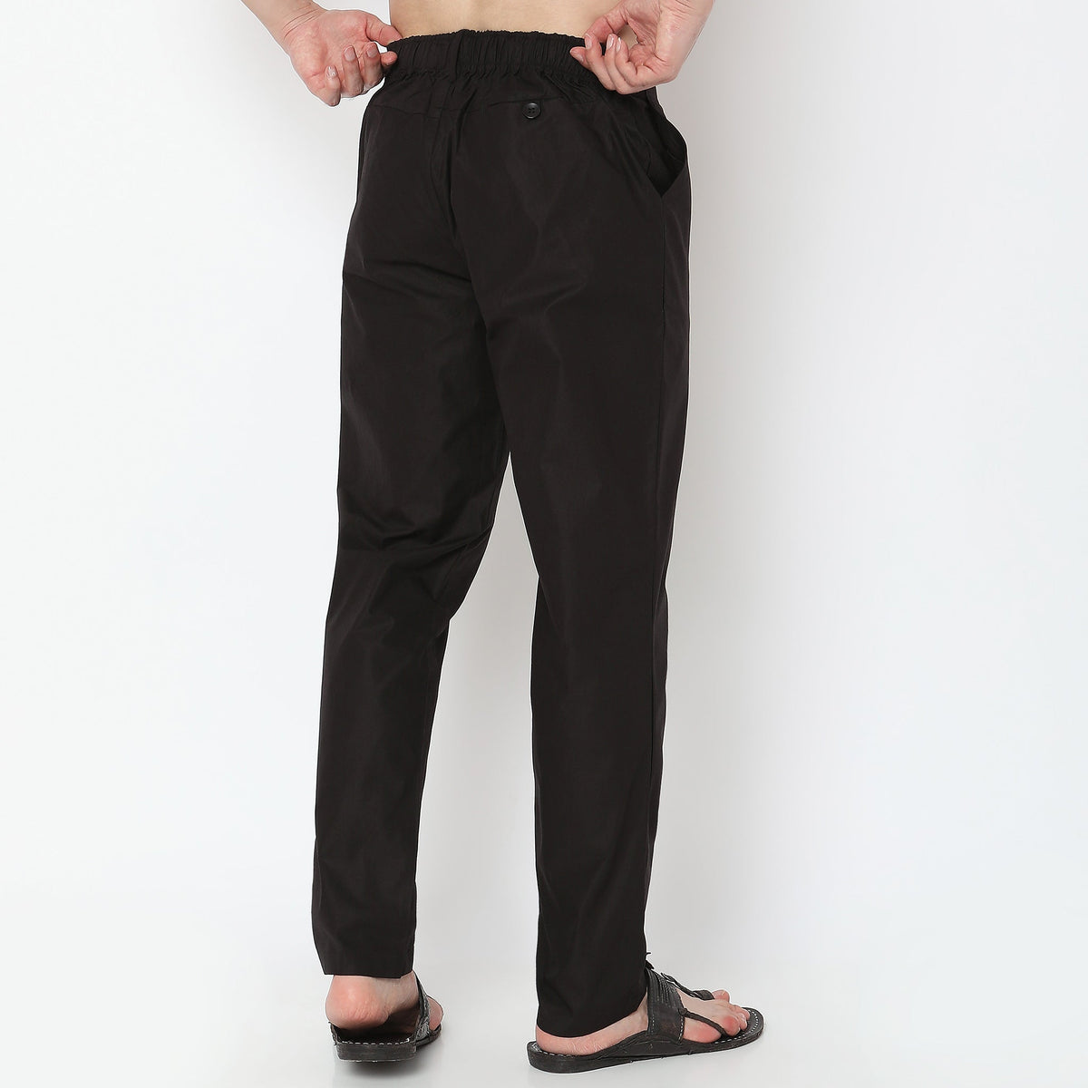 Buy Slim Fit Solid Mid Rise Ethnic Pant - Style Union