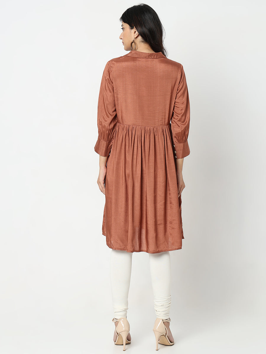 Flare Fit Embroidered Kurta